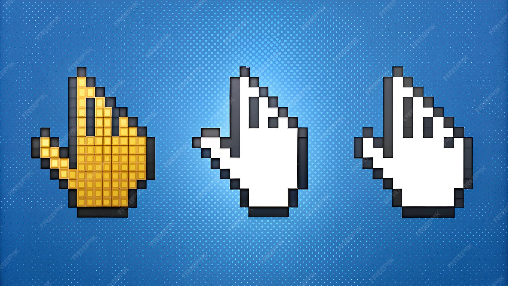 Premium Photo | Mouse click cursor set Hand Cursor Click icon Mouse pointer set Arrow cursor ...