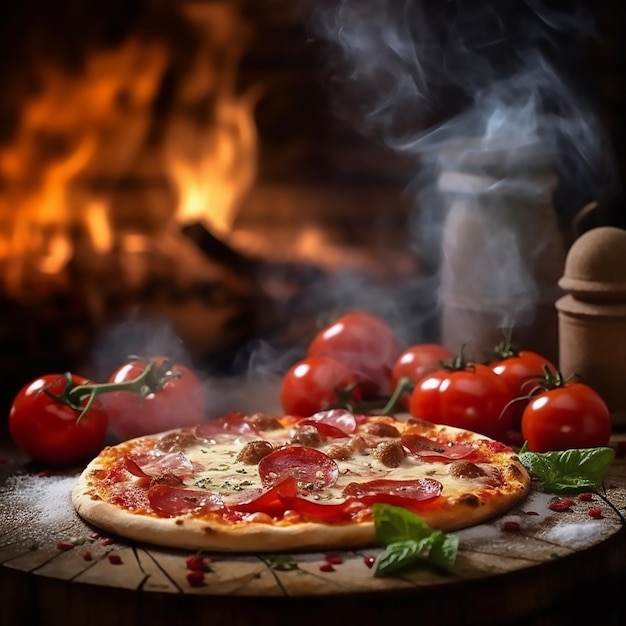 Premium AI Image | mouth watering pizza with all the delicious toppings Premium AI Image | mouth watering pizza with all the delicious toppings