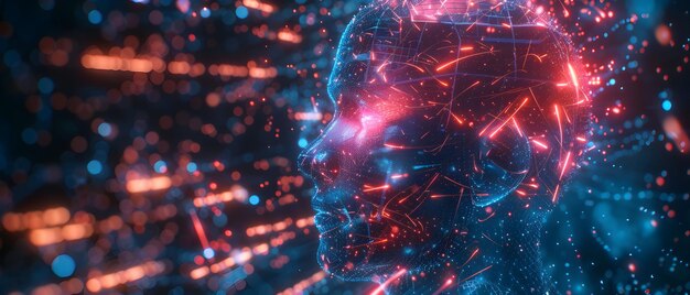 Mpact on your life artificial intelligence coding concept Developer programming code technology ...