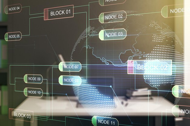 Premium Photo | Multi exposure of abstract creative coding sketch with ...