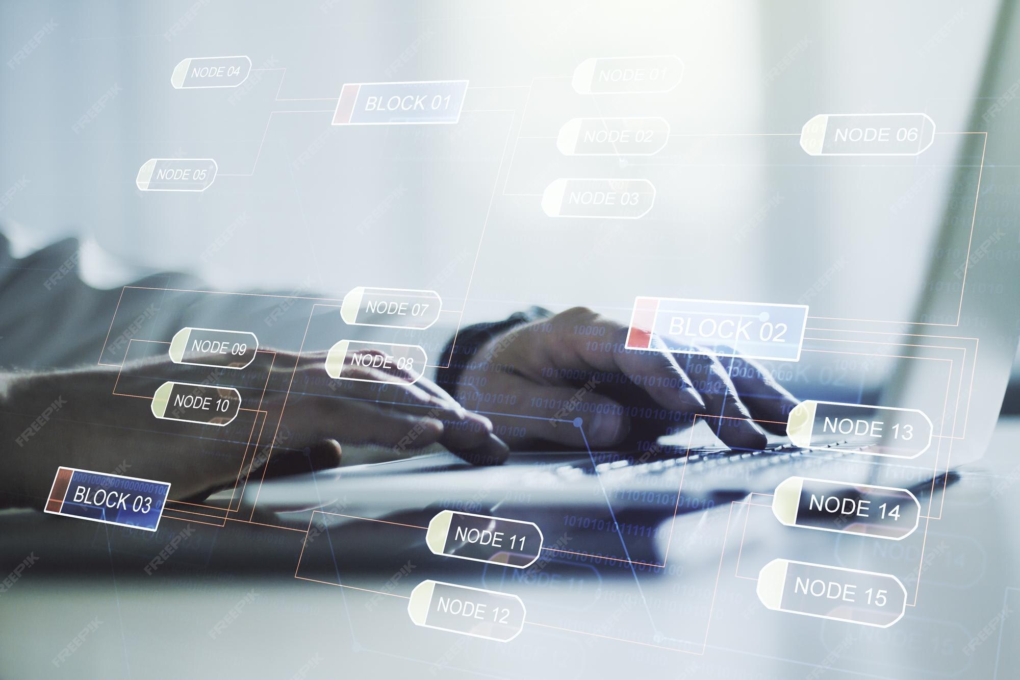 Premium Photo | Multi exposure of abstract graphic coding sketch with ...