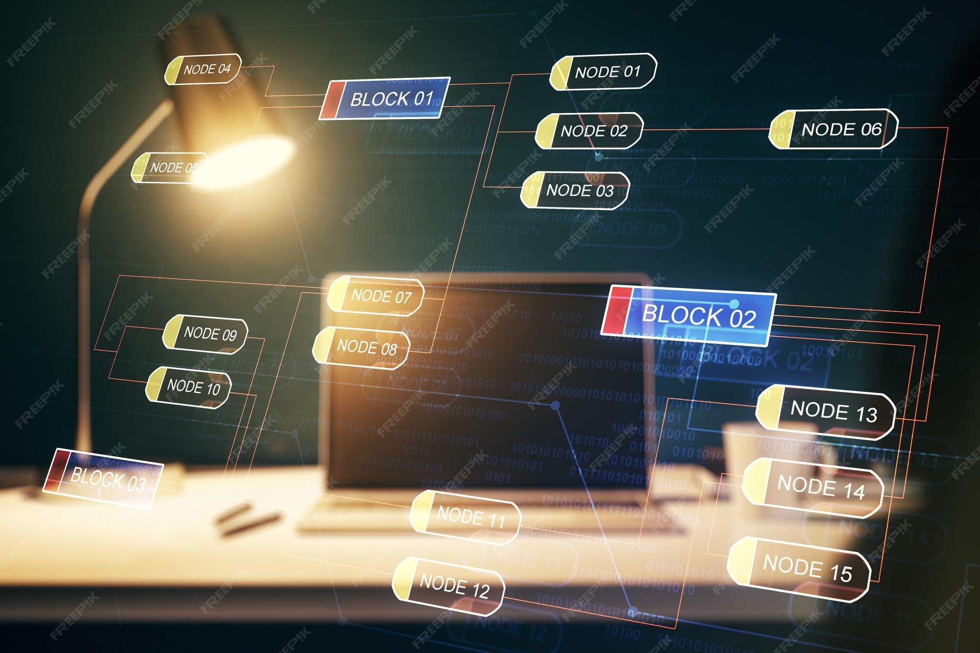 Premium Photo | Multi exposure of abstract programming language ...