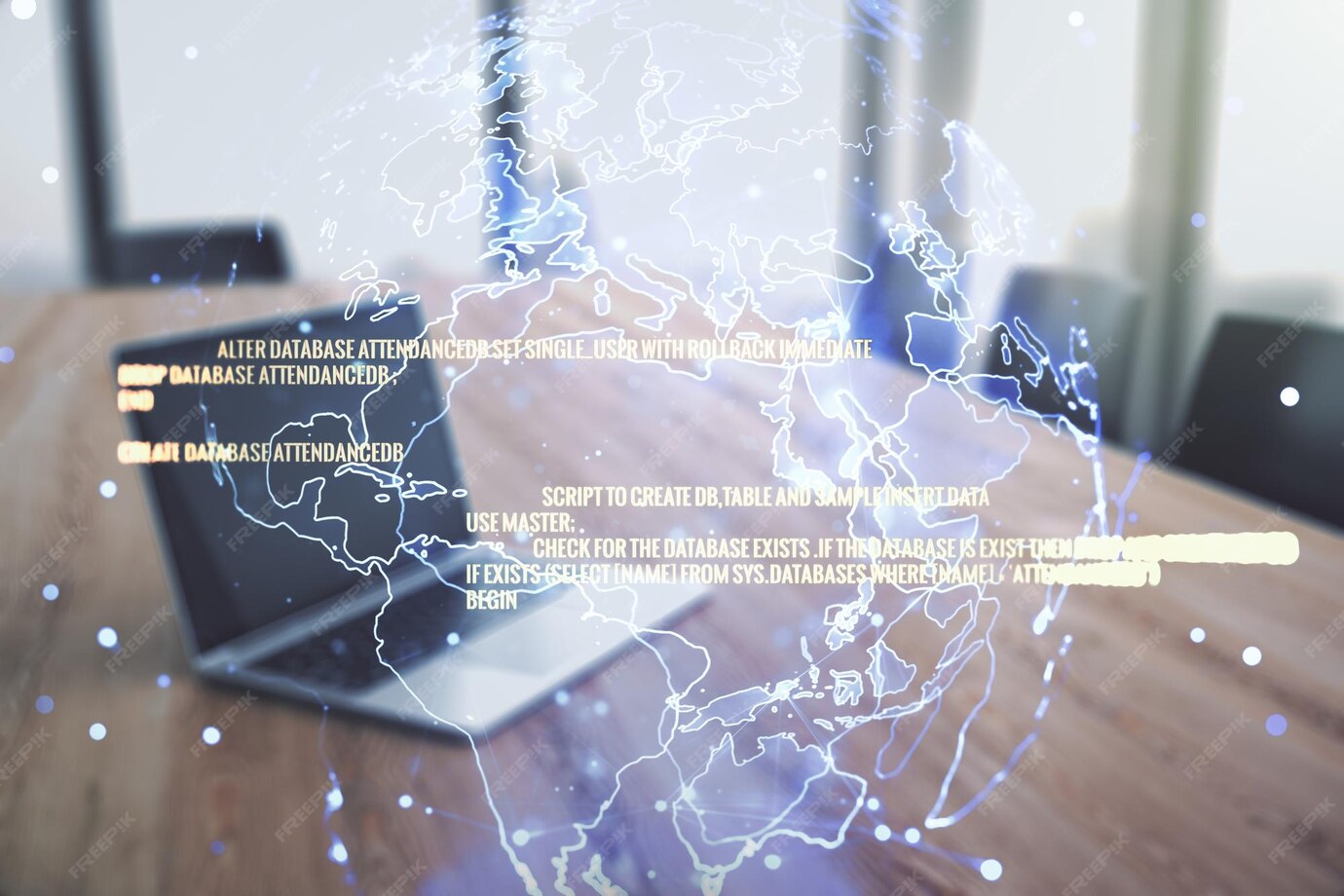 Premium Photo | Multi exposure of abstract programming language ...