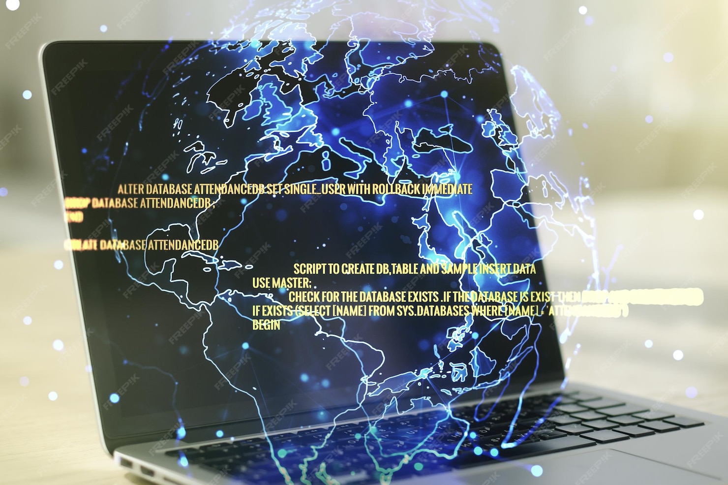 Premium Photo | Multi exposure of abstract programming language ...