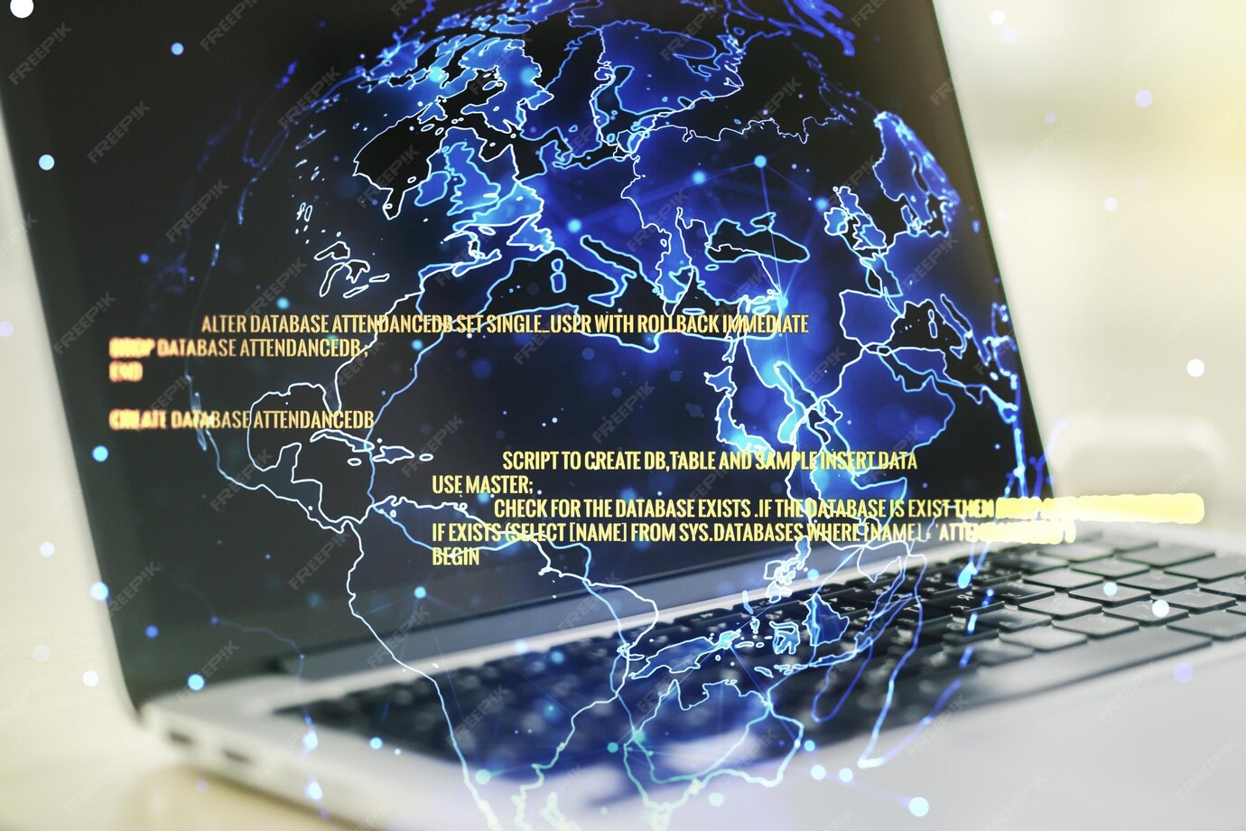 Premium Photo | Multi exposure of abstract programming language ...