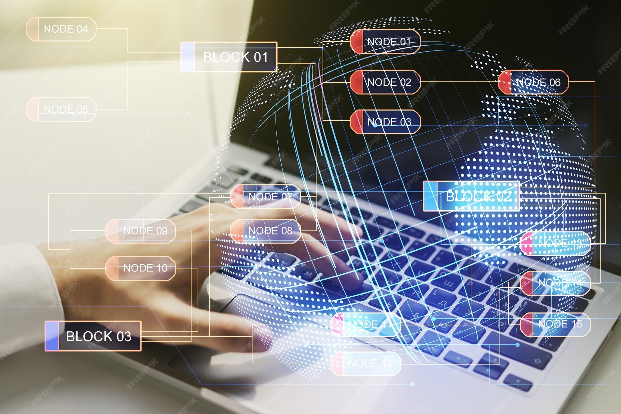 Premium Photo | Multi exposure of abstract programming language ...