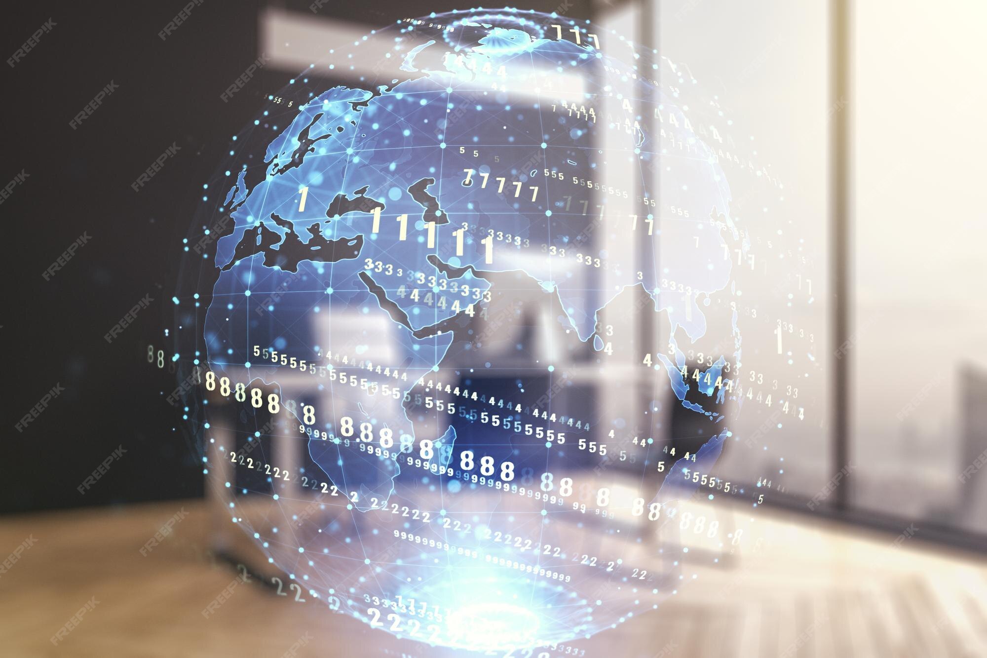 Premium Photo | Multi exposure of abstract programming language ...