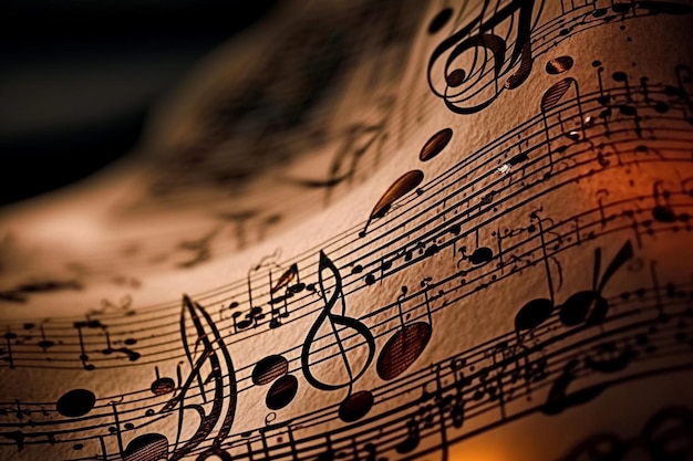 Premium AI Image | Musical notes and music AI Generated Premium AI Image | Musical notes and music AI Generated
