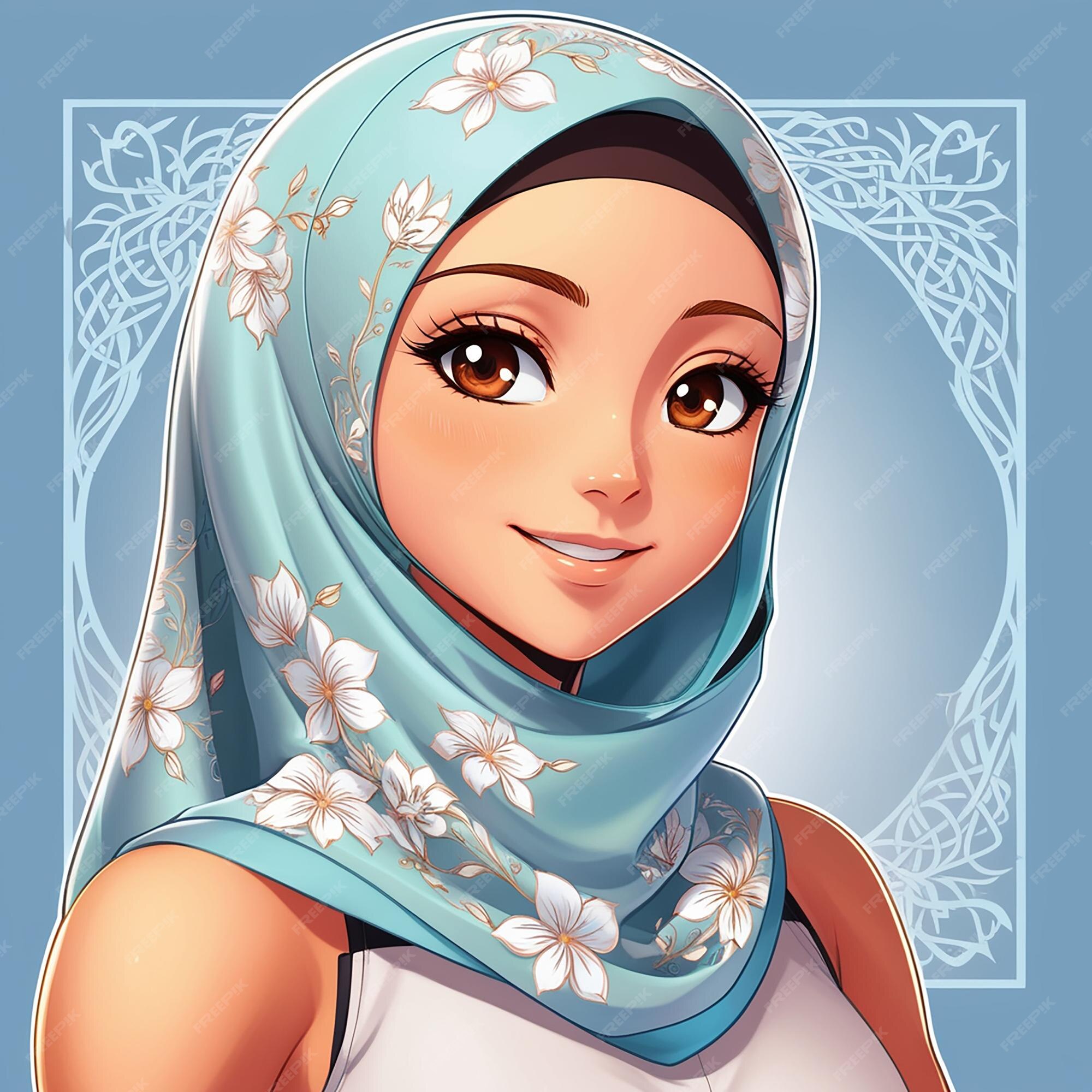 Muslim Anime Hijab Illustration Of A Hijabi Character In Anime Style Premium Ai Generated Image