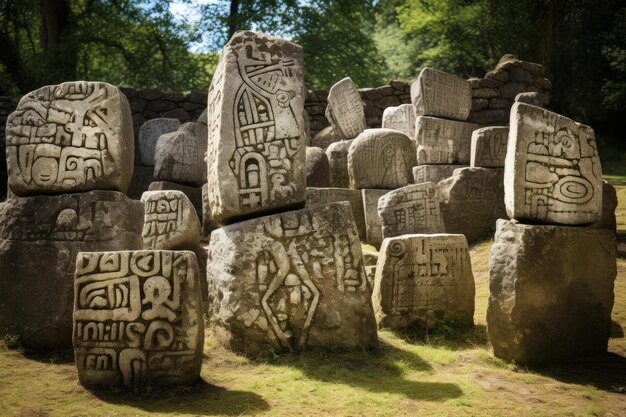 Premium Photo | Mysterious Ancient stone Generate Ai Premium Photo | Mysterious Ancient stone Generate Ai