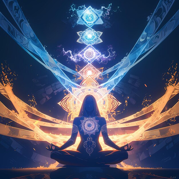 Premium Photo | Mystical Meditation Inner Peace and Cosmic Connection Premium Photo | Mystical Meditation Inner Peace and Cosmic Connection