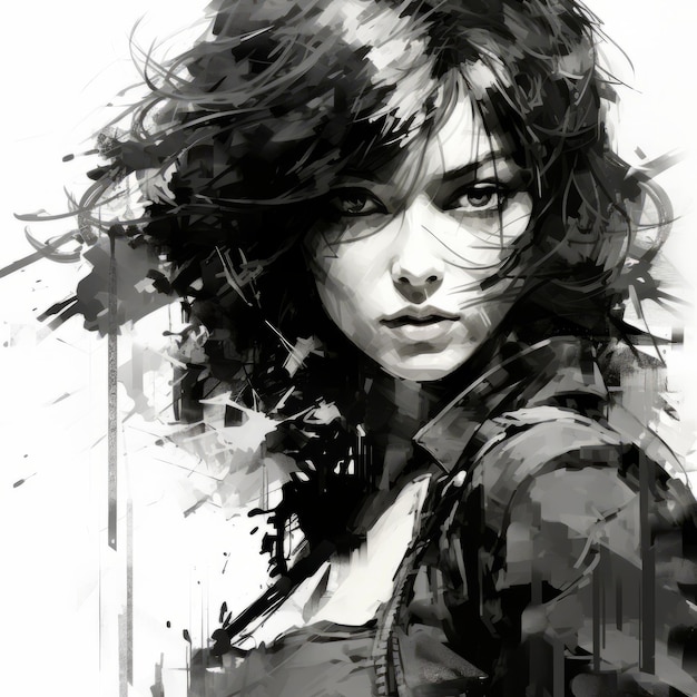 Premium Photo | Nancy Highly Detailed Black And White Illustration In ... Premium Photo | Nancy Highly Detailed Black And White Illustration In ...