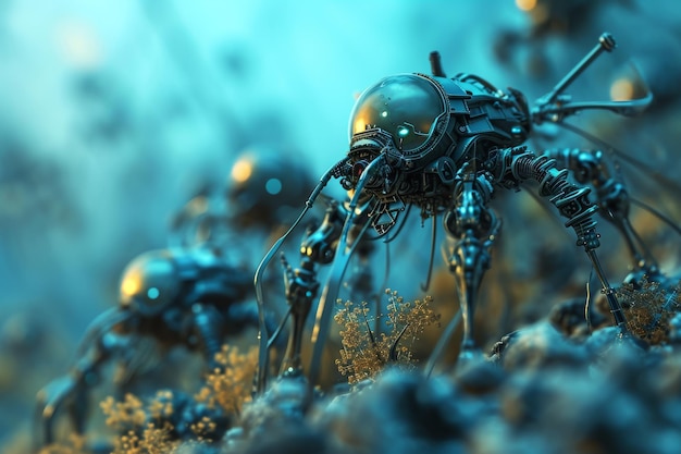 Premium Photo | Nanotechnology world with microscopic robots AI generated Premium Photo | Nanotechnology world with microscopic robots AI generated