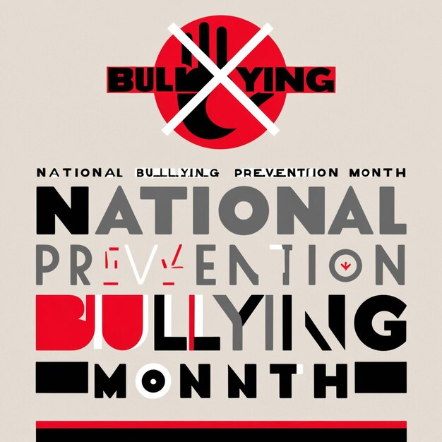 National Bullying Prevention Month Vector Illustration Template Raising ... National Bullying Prevention Month Vector Illustration Template Raising ...