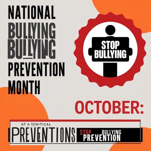 National Bullying Prevention Month Vector Illustration Template Raising ... National Bullying Prevention Month Vector Illustration Template Raising ...