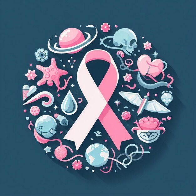 Premium Photo National Cancer Prevention Month Card February Vector
