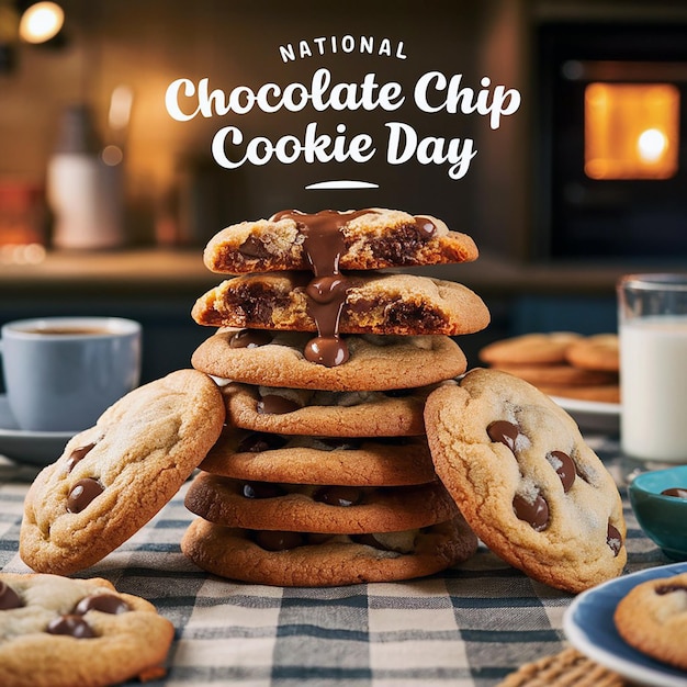 National chocolate chip cookie day | Premium AI-generated image National chocolate chip cookie day | Premium AI-generated image