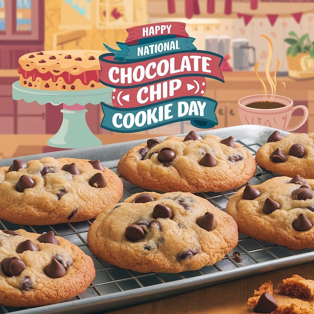 National chocolate chip cookie day | Premium AI-generated image National chocolate chip cookie day | Premium AI-generated image