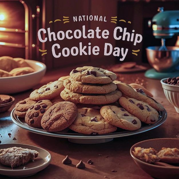 National chocolate chip cookie day | Premium AI-generated image National chocolate chip cookie day | Premium AI-generated image