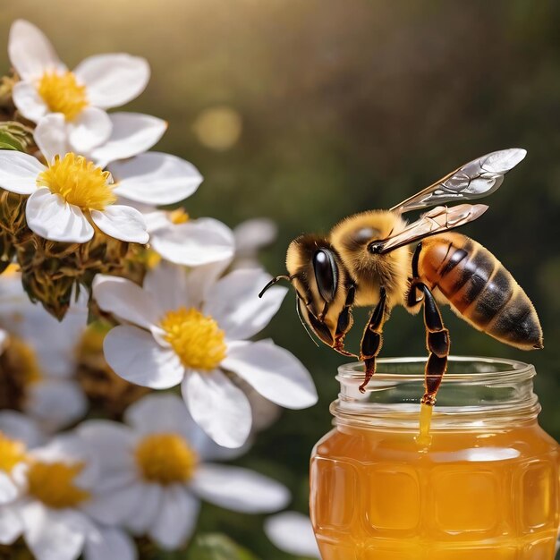 Premium AI Image | Nature's elixir capturing the essence of pure honey ... Premium AI Image | Nature's elixir capturing the essence of pure honey ...