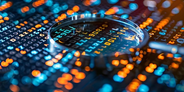Premium Photo Navigating Cybersecurity And Forensic Analysis Through Binary Code Concept