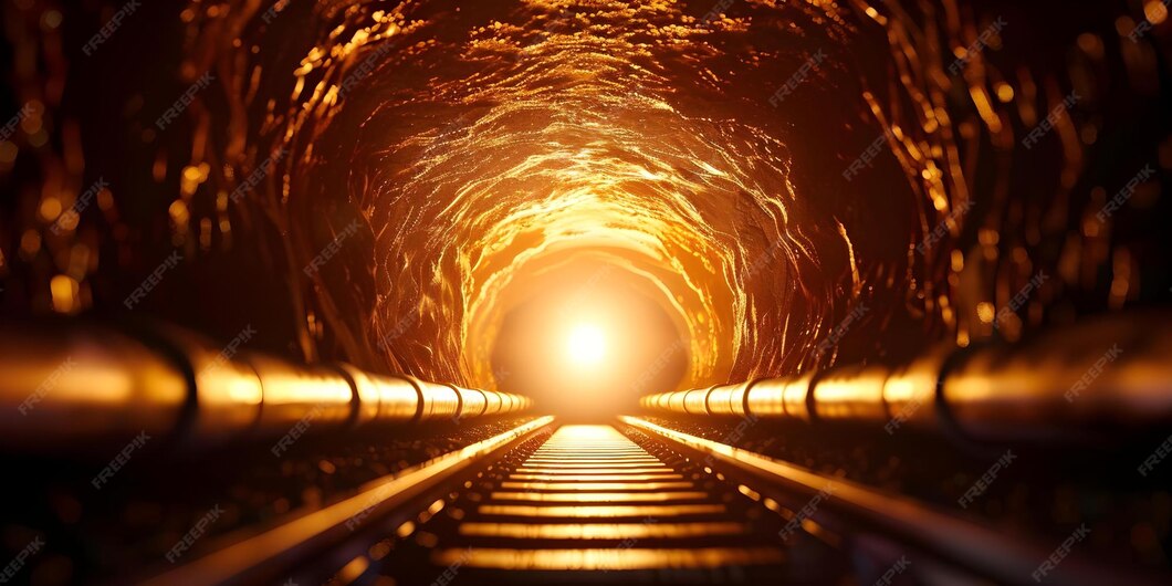 Navigating the depths of a contemporary narrow gold mine shaft Concept ... Navigating the depths of a contemporary narrow gold mine shaft Concept ...