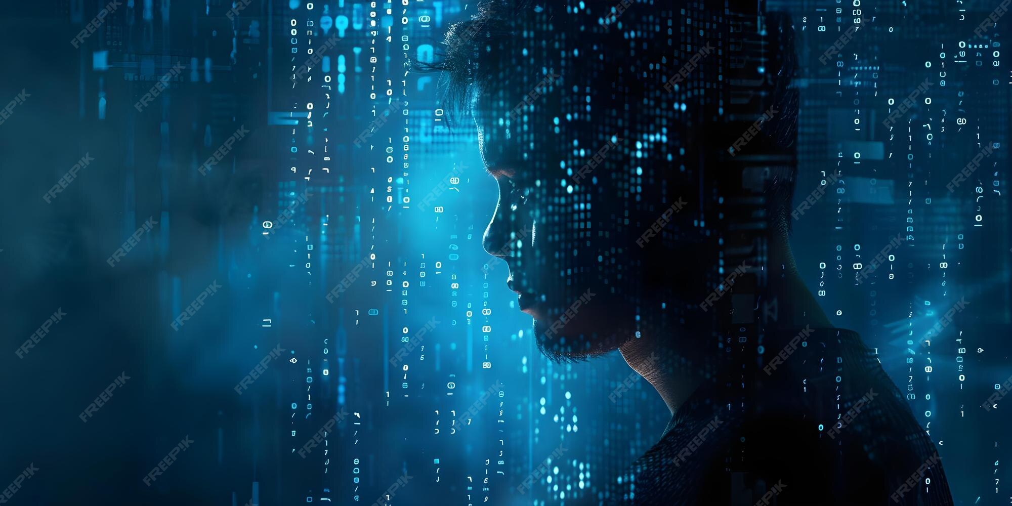 Premium Photo Navigating Digital Data With Binary Code For Cybersecurity And Research Analysis