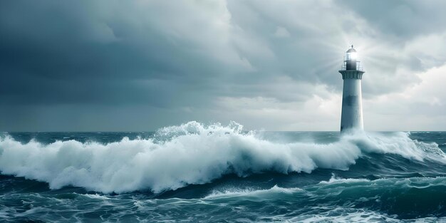 Premium Photo | Navigating Safely Through Stormy Seas The Bright Beacon ... Premium Photo | Navigating Safely Through Stormy Seas The Bright Beacon ...