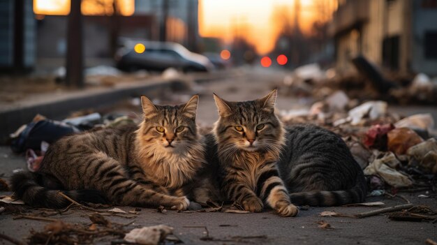 Premium AI Image | Navigating urban challenges Feral cats in the city a ... Premium AI Image | Navigating urban challenges Feral cats in the city a ...