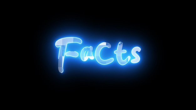 Premium Photo | Neon sign with word Facts illuminated in blue on a dark ... Premium Photo | Neon sign with word Facts illuminated in blue on a dark ...