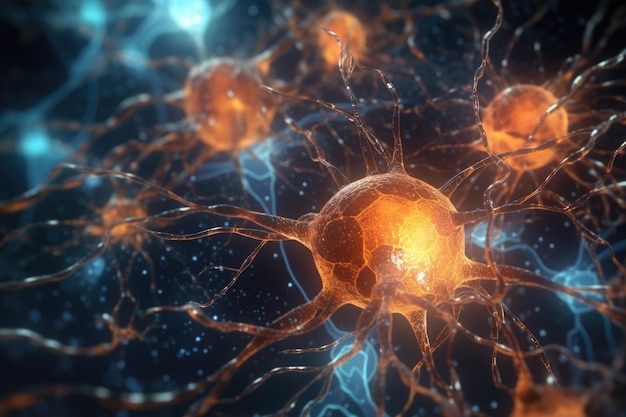 Premium AI Image | Nerve cell banner System neuron of brain with ... Premium AI Image | Nerve cell banner System neuron of brain with ...