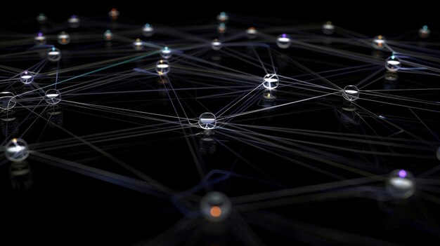 Premium Photo | A network of interconnected nodes representing the ... Premium Photo | A network of interconnected nodes representing the ...