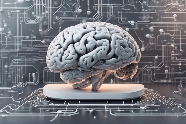 Premium AI Image | Neural ai technology brain Premium AI Image | Neural ai technology brain