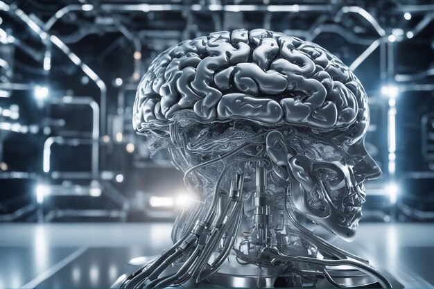Premium AI Image | Neural ai technology brain Premium AI Image | Neural ai technology brain