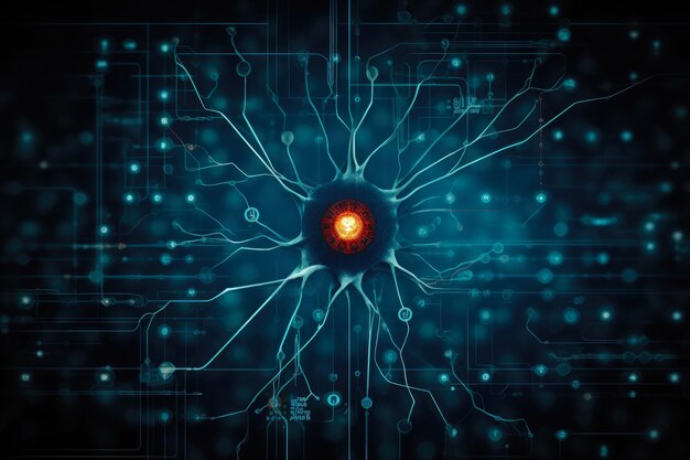 Premium AI Image | Neural Connection A CloseUp of a Single Neuron Premium AI Image | Neural Connection A CloseUp of a Single Neuron