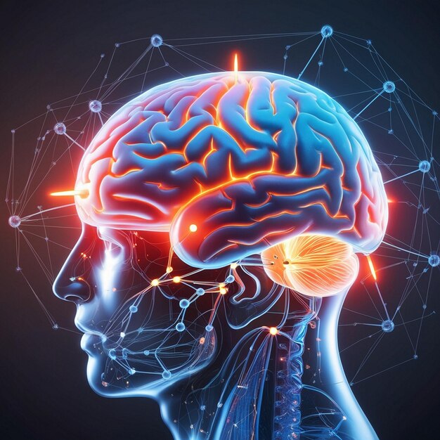 Neural Connectivity Illuminated Brain Pathways | Premium AI-generated image Neural Connectivity Illuminated Brain Pathways | Premium AI-generated image
