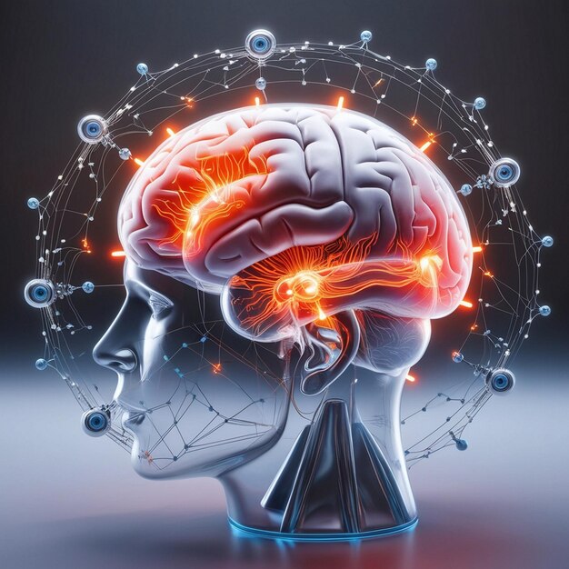 Neural Connectivity Illuminated Brain Pathways | Premium AI-generated image Neural Connectivity Illuminated Brain Pathways | Premium AI-generated image