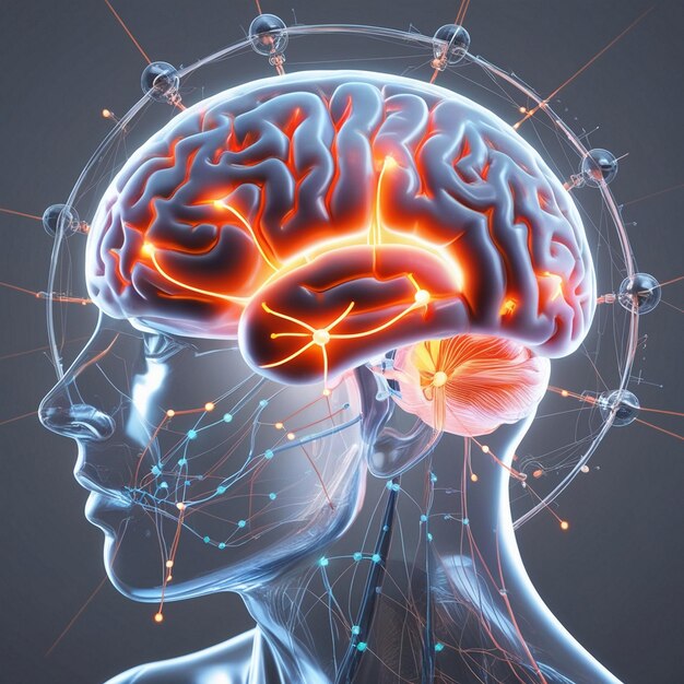 Neural Connectivity Illuminated Brain Pathways | Premium AI-generated image Neural Connectivity Illuminated Brain Pathways | Premium AI-generated image