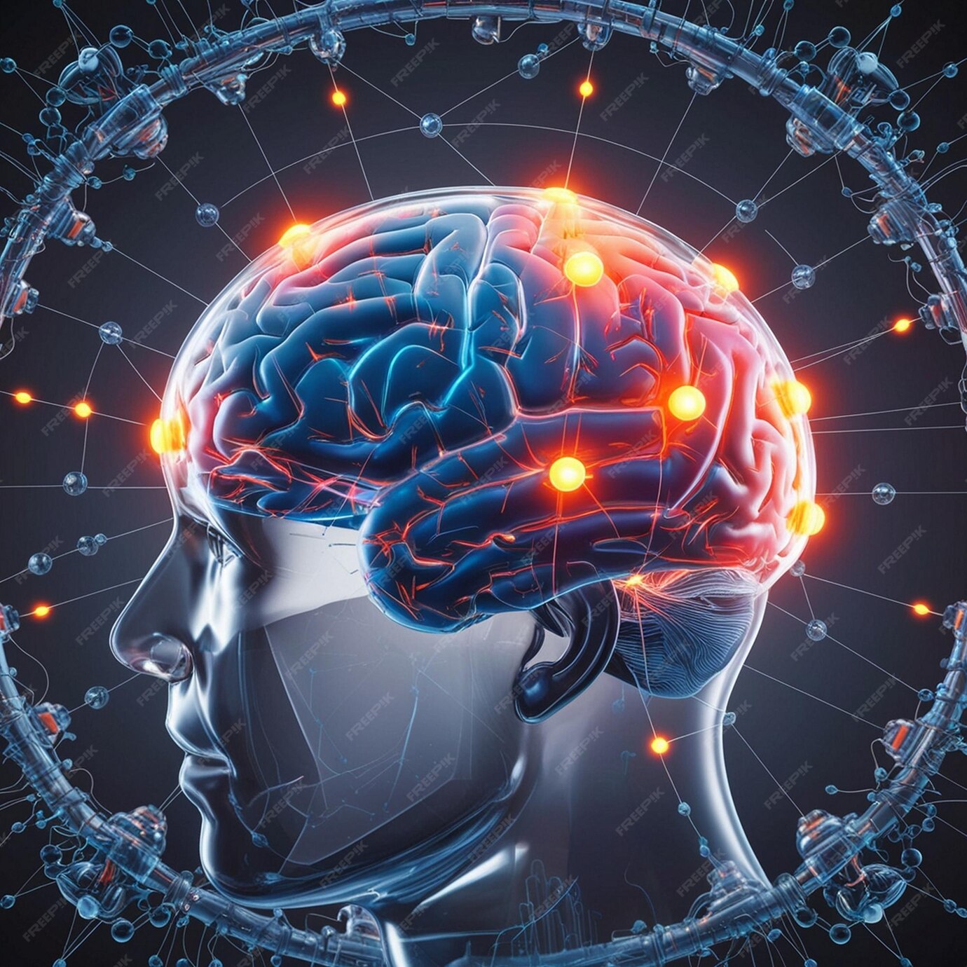 Neural Connectivity Illuminated Brain Pathways | Premium AI-generated image Neural Connectivity Illuminated Brain Pathways | Premium AI-generated image