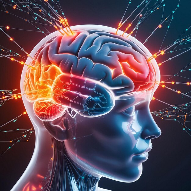 Neural Connectivity Illuminated Brain Pathways | Premium AI-generated image Neural Connectivity Illuminated Brain Pathways | Premium AI-generated image