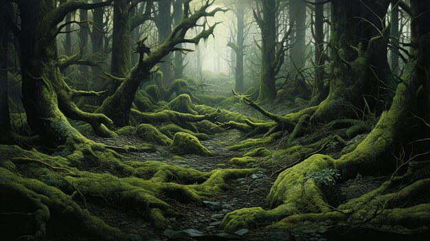 Premium AI Image | Neural Synaptic Forest Premium AI Image | Neural Synaptic Forest