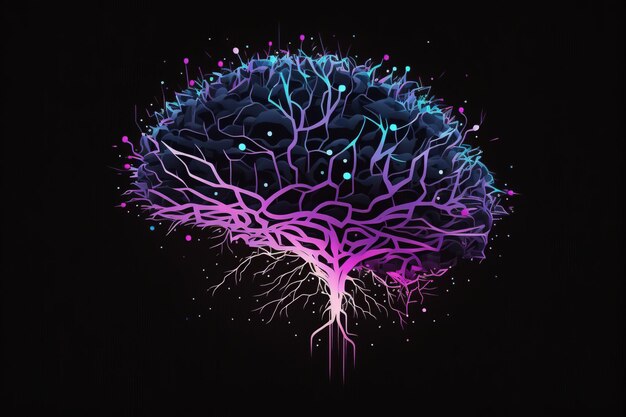 Premium AI Image | Neuron network brain Premium AI Image | Neuron network brain