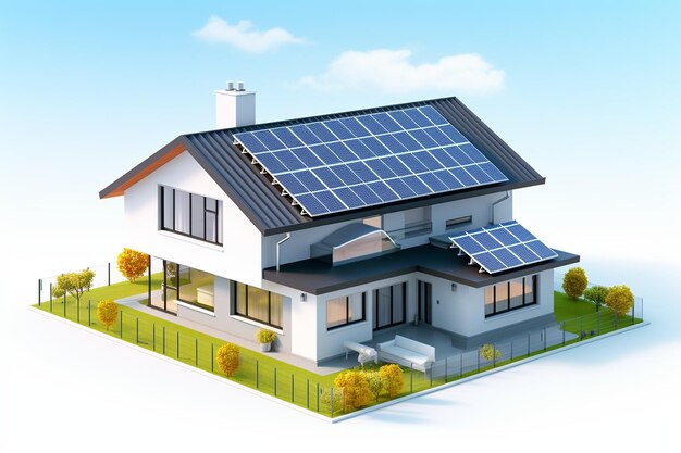 Premium AI Image | Newly Constructed Homes with Solar Panels Generative Ai Premium AI Image | Newly Constructed Homes with Solar Panels Generative Ai