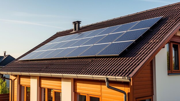 Premium AI Image | Newly constructed homes with solar panels on the ... Premium AI Image | Newly constructed homes with solar panels on the ...