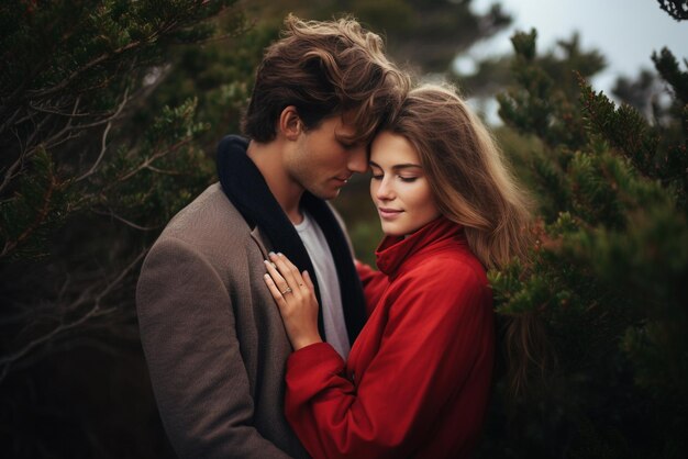 Premium Ai Image Newly Engaged Couple