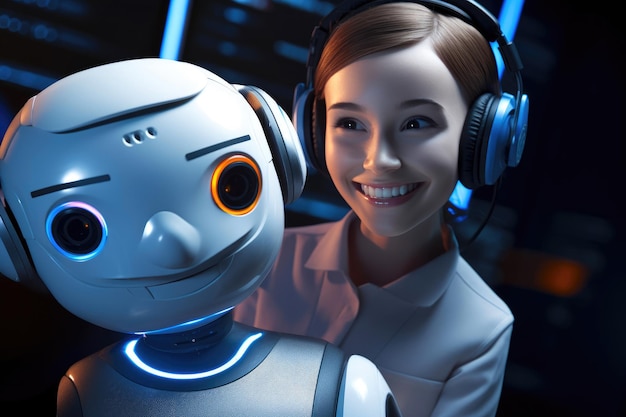 Premium Photo | NextGen Customer Service Close Encounter with AI Premium Photo | NextGen Customer Service Close Encounter with AI