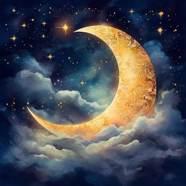 Premium AI Image | Nocturnal Wonders Moon and Magical Nights Premium AI Image | Nocturnal Wonders Moon and Magical Nights