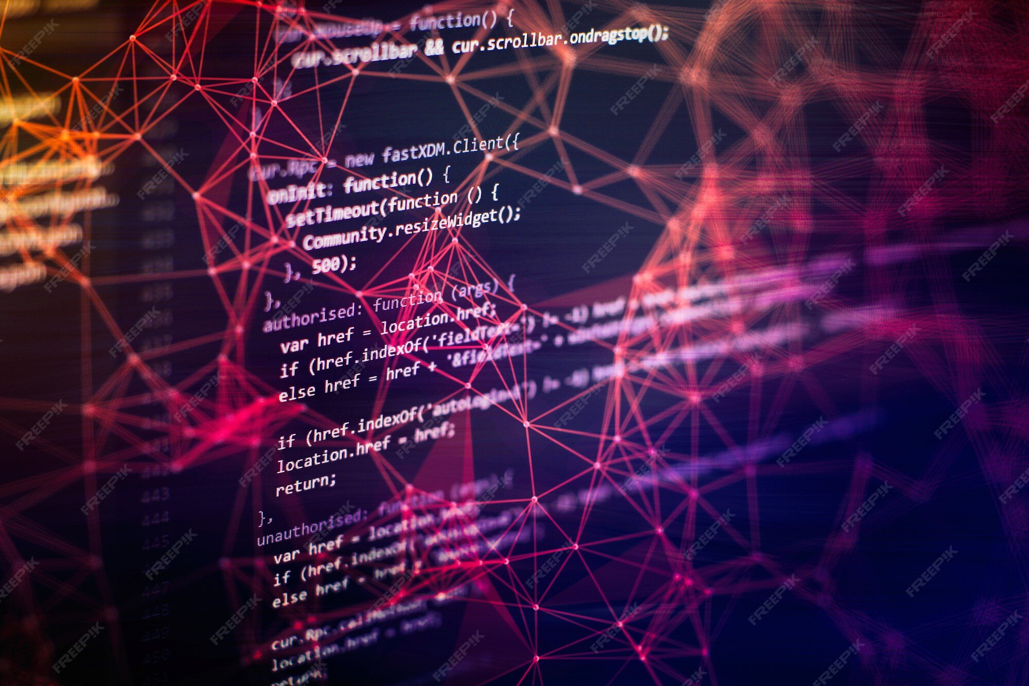 Premium Photo | Notebook closeup photo. css, javascript and html usage. monitor closeup of ...