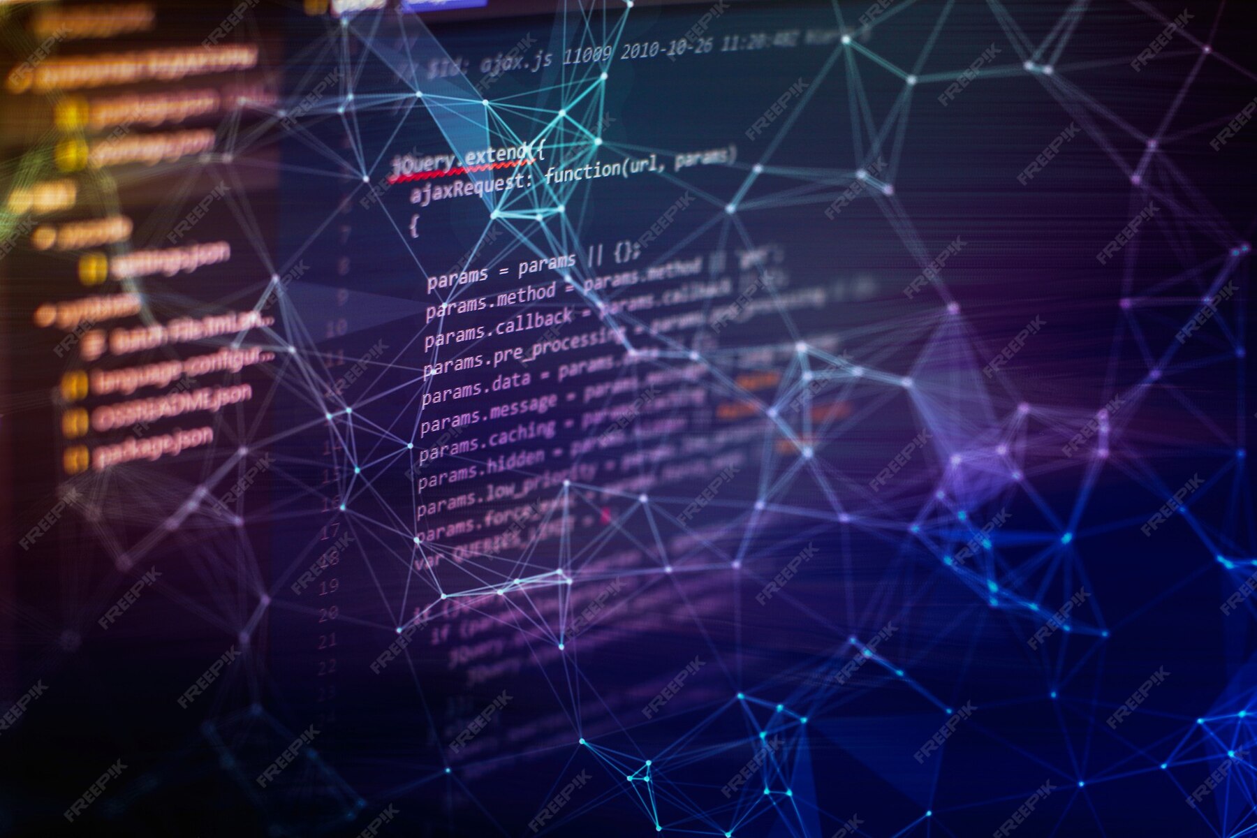 Premium Photo | Notebook closeup photo. css, javascript and html usage. monitor closeup of ...