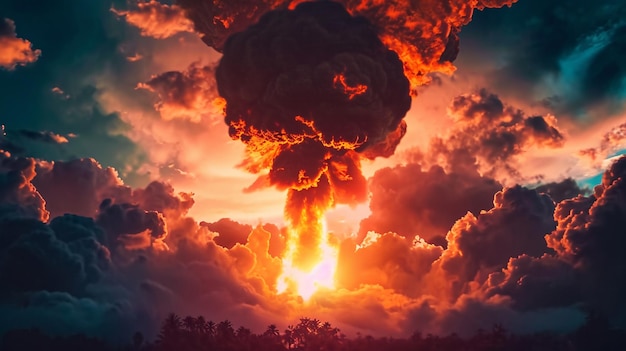 Premium Photo | Nuclear Atomic War Nuclear explosion Generative Ai Premium Photo | Nuclear Atomic War Nuclear explosion Generative Ai